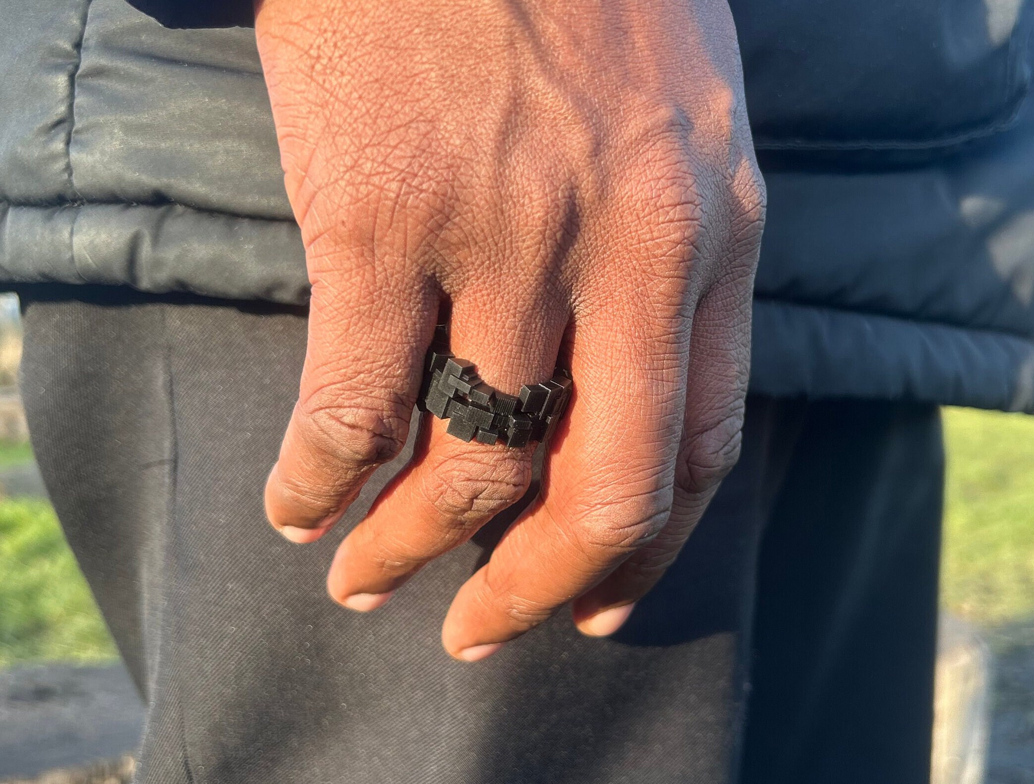 Blocks Ring 3d Printed in Multiple Colors Contemporary Jewelry Cubism ...