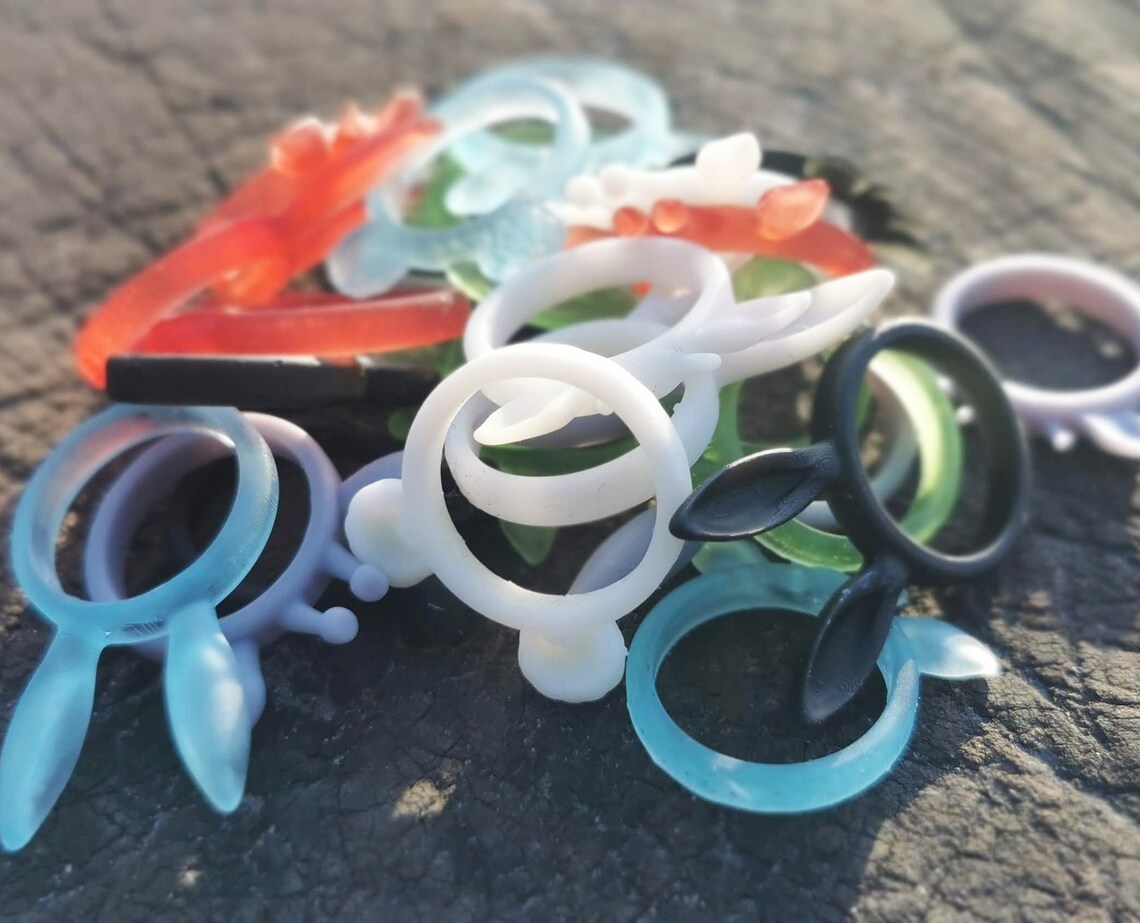 Cat Ring 3d Printed in Multiple Colors Quirky Animal Ring Animal Ears ...