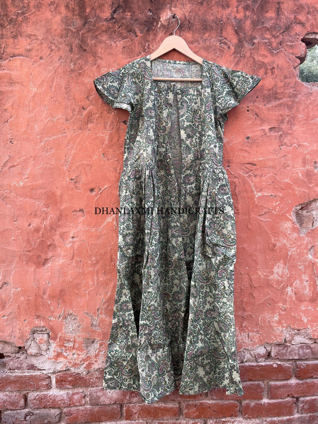 Block Print Dress, Indian Cotton Dress, Floral Print Handmade Summer ...