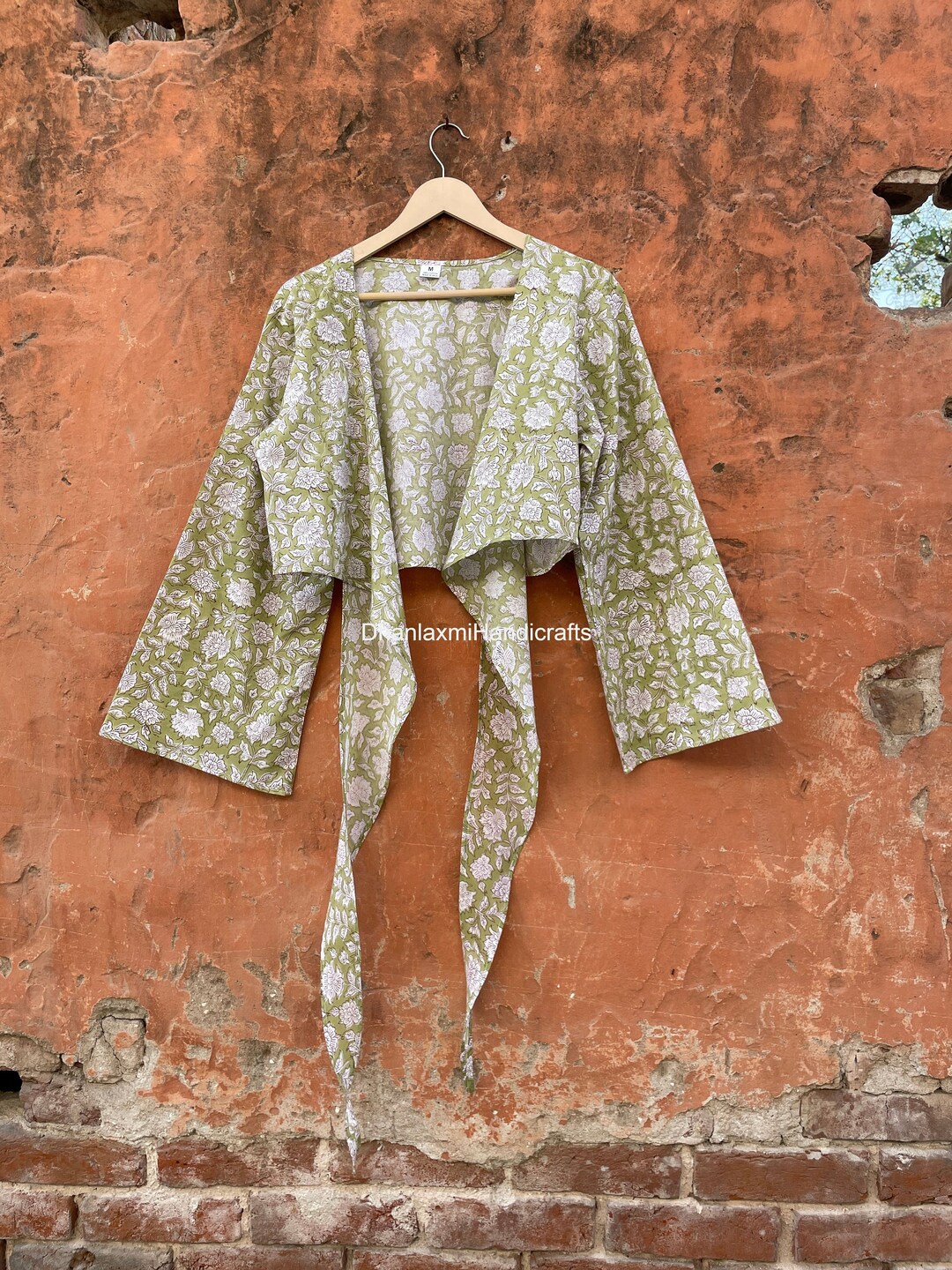 Indian 100% Cotton Handmade Crop Top, Floral Block Print Dress, Summer ...