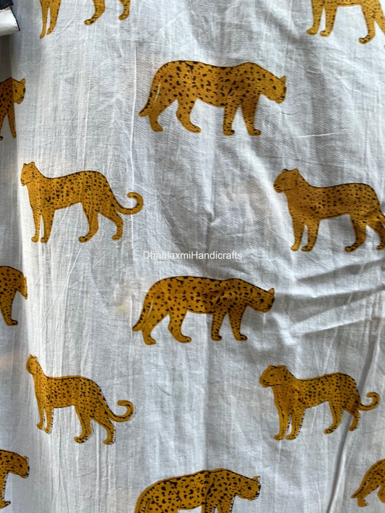 Indian Cotton Robes Tiger Block Printed Coat Robe Summer - Etsy