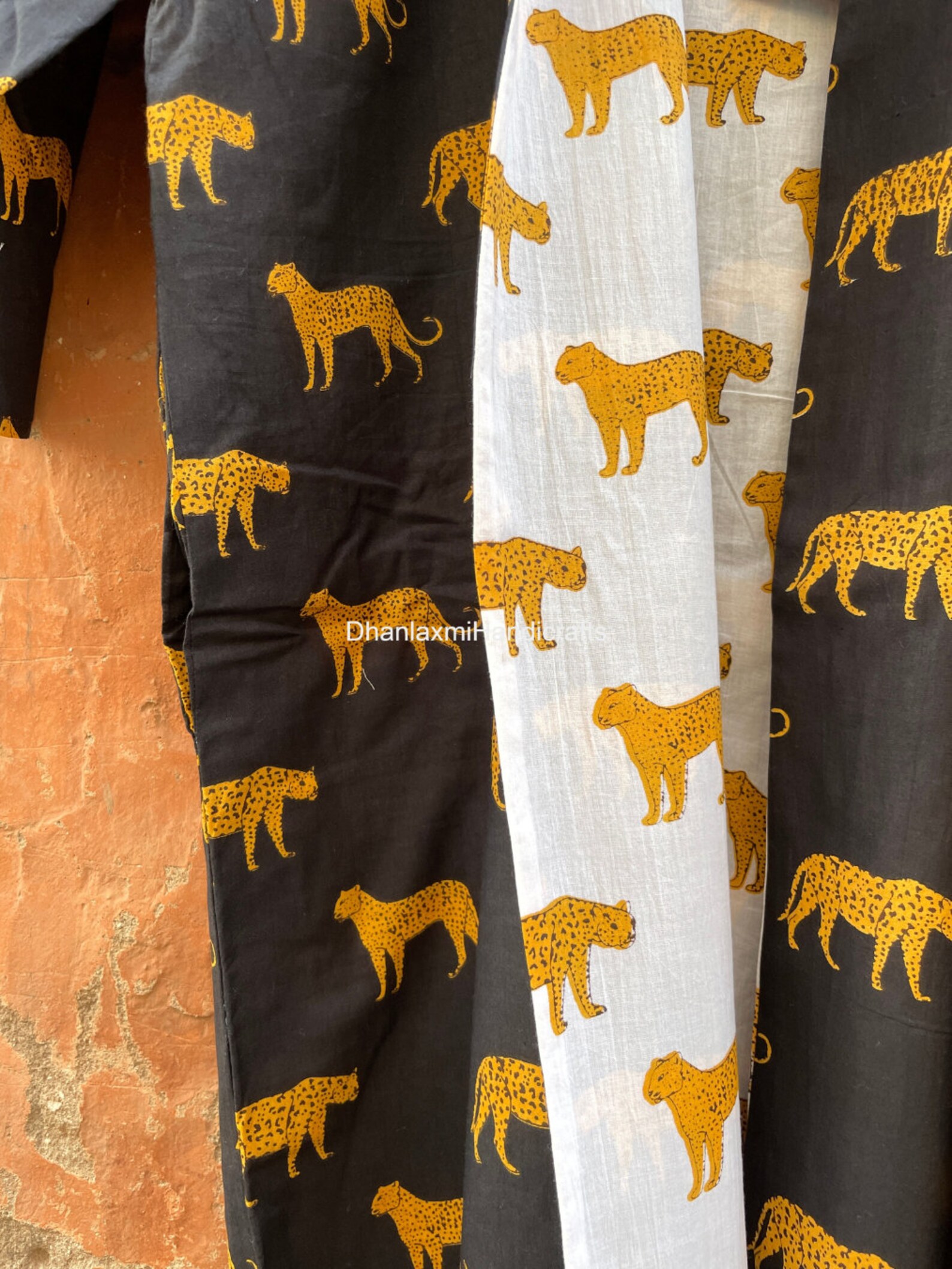 Indian Cotton Robes Tiger Block Printed Coat Robe Summer - Etsy