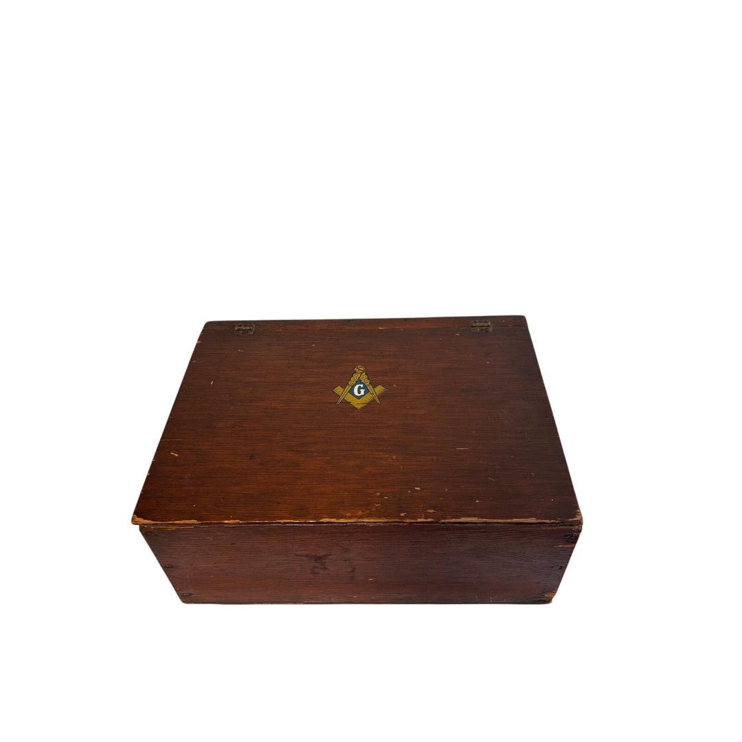 Primitive Vintage Free Mason Wooden Box - Etsy