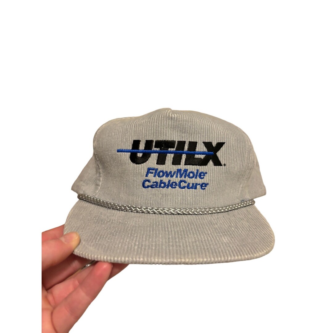 Vintage Utilix Flowmole Cable Cure Gray Corduroy Snapback Hat - Etsy