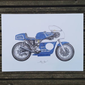Rob North Triple Triumph Trident Racing Motorcycle Print - Etsy