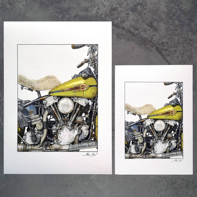 Harley Knucklehead Prints - Etsy