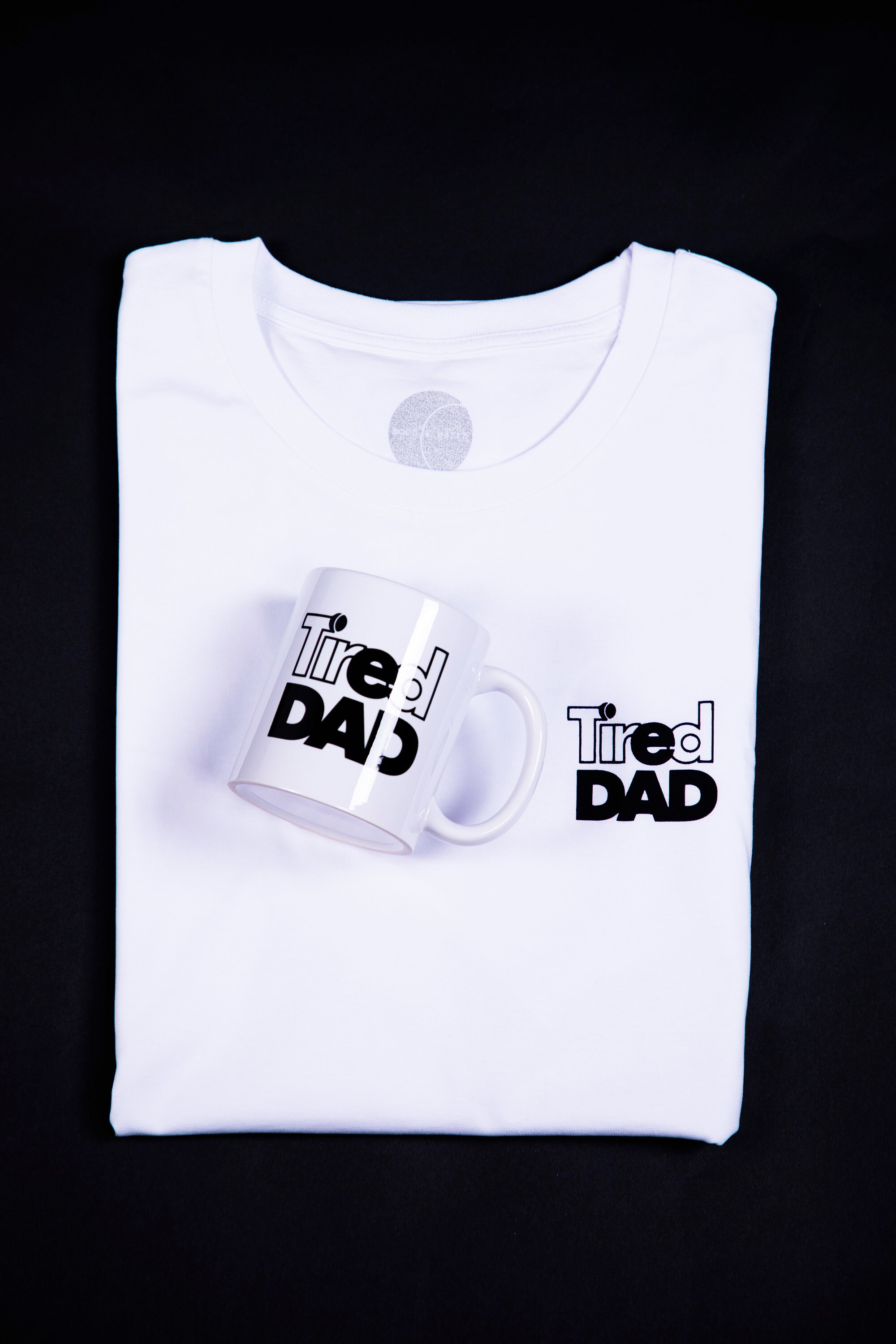Tired Dad T-Shirt weiß 100% Baumwolle (Bio-Baumwolle), Cooles Papa T ...