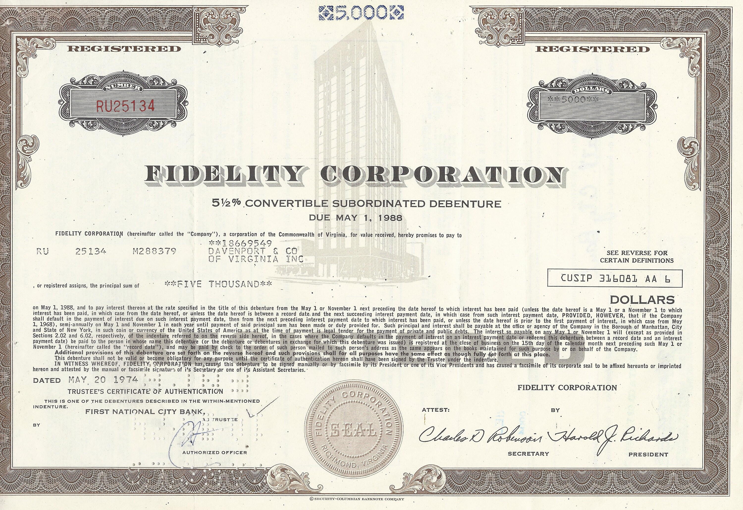 Fidelity Corp Stock Certificate Etsy Fidelity Corp Stock Certificate Etsy