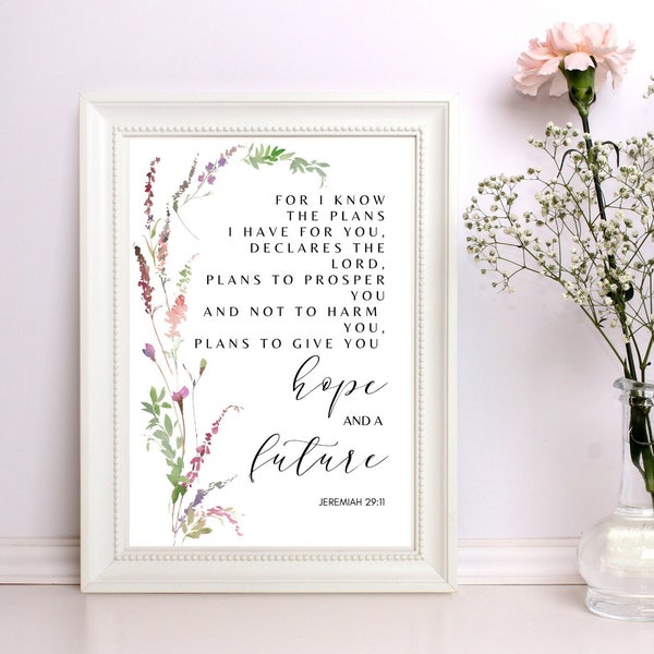Jeremiah 29 11 Print - Etsy