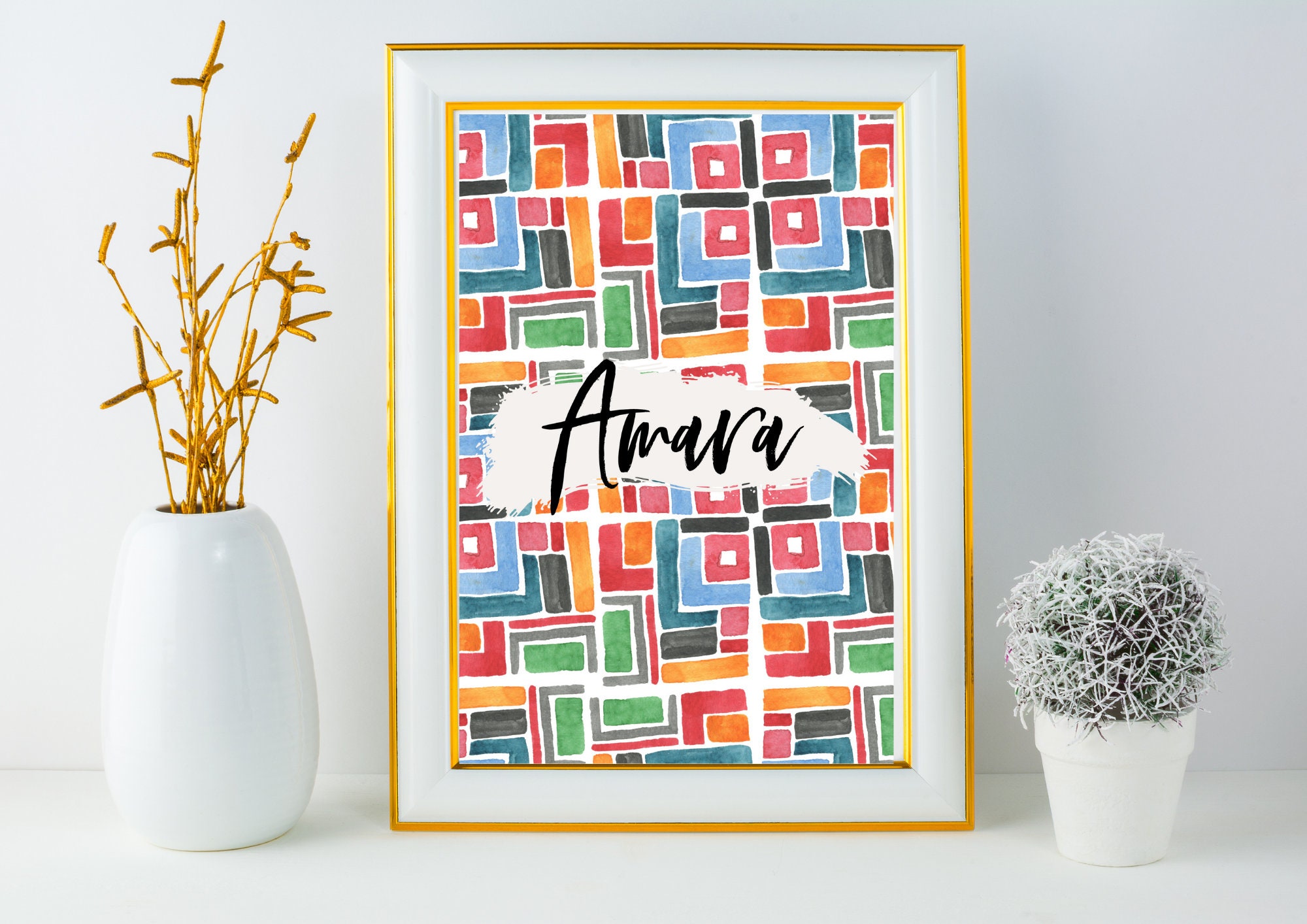 Amara “grace” | African Ankara African Inspired Print Wall Art | Igbo ...