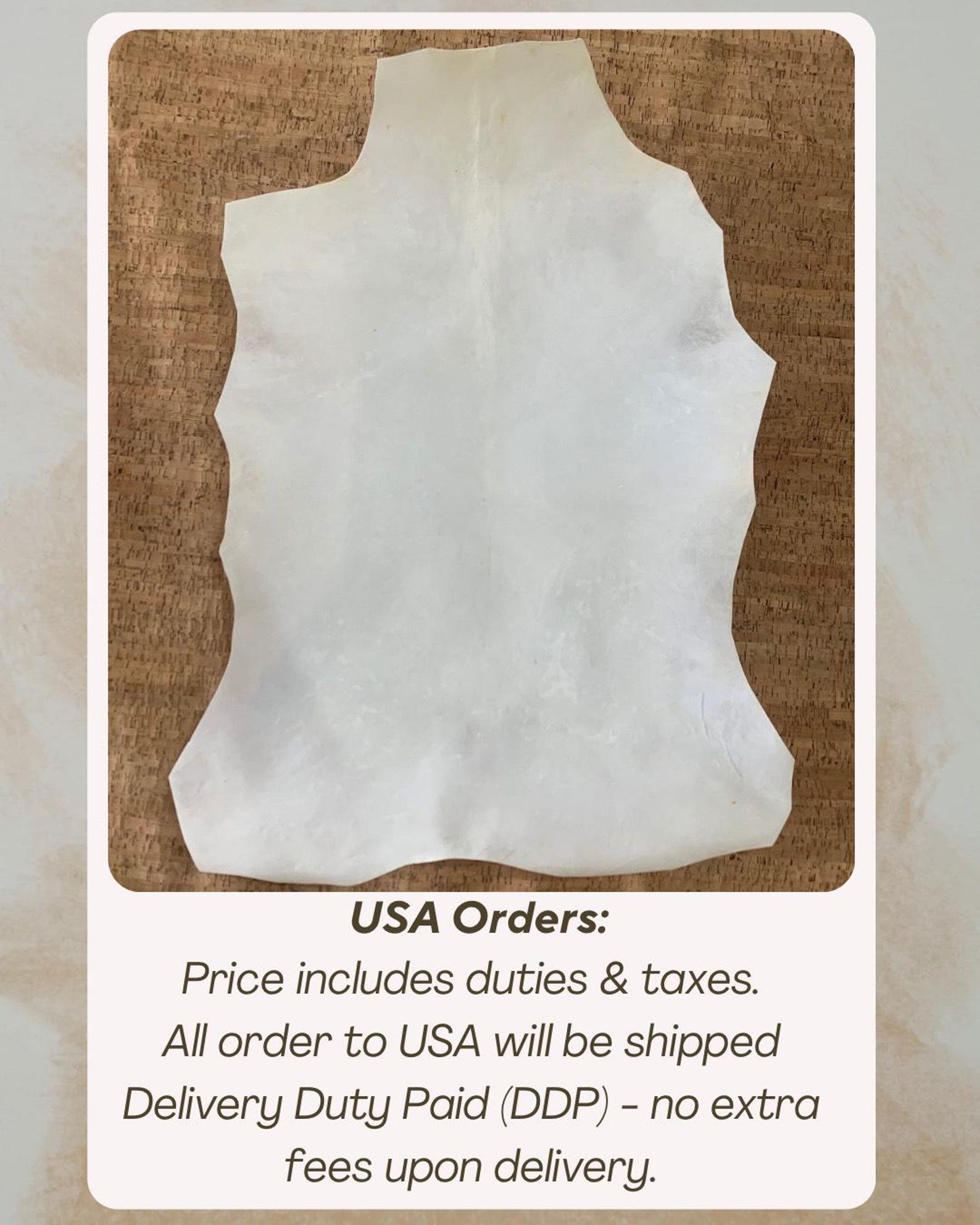 Full Hide Natural White Goatskin Parchment, Genuine Calf/goatskin ...