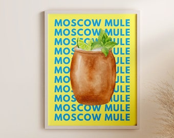 Moscow Mule Cocktail Poster - Etsy