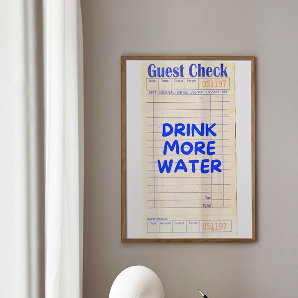 Drink More Water Poster - Etsy