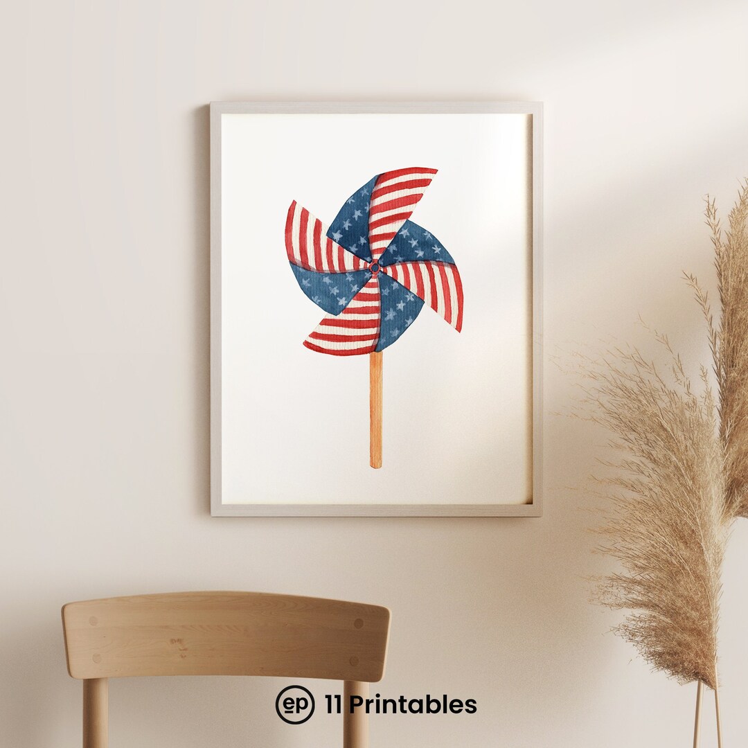 Pinwheel Poster, Pinwheel USA, Pinwheel Watercolor, Pinwheel Poster ...