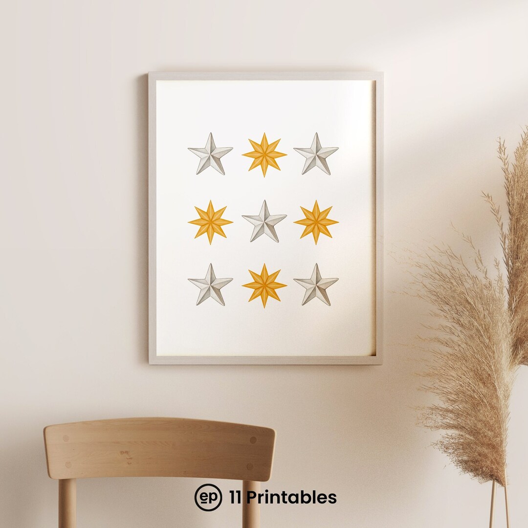 Star Poster, Star Wall Art, Star Print, Star Print, Star, Star, Star ...