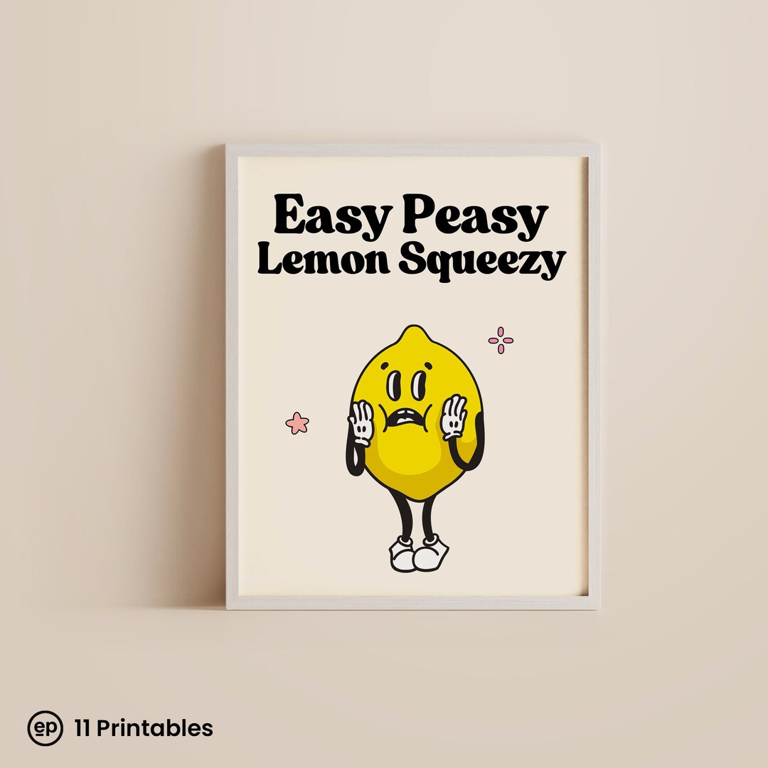 Easy Peasy Lemon Squeezy, Easy Peasy Poster, Trendy, Motivierend ...