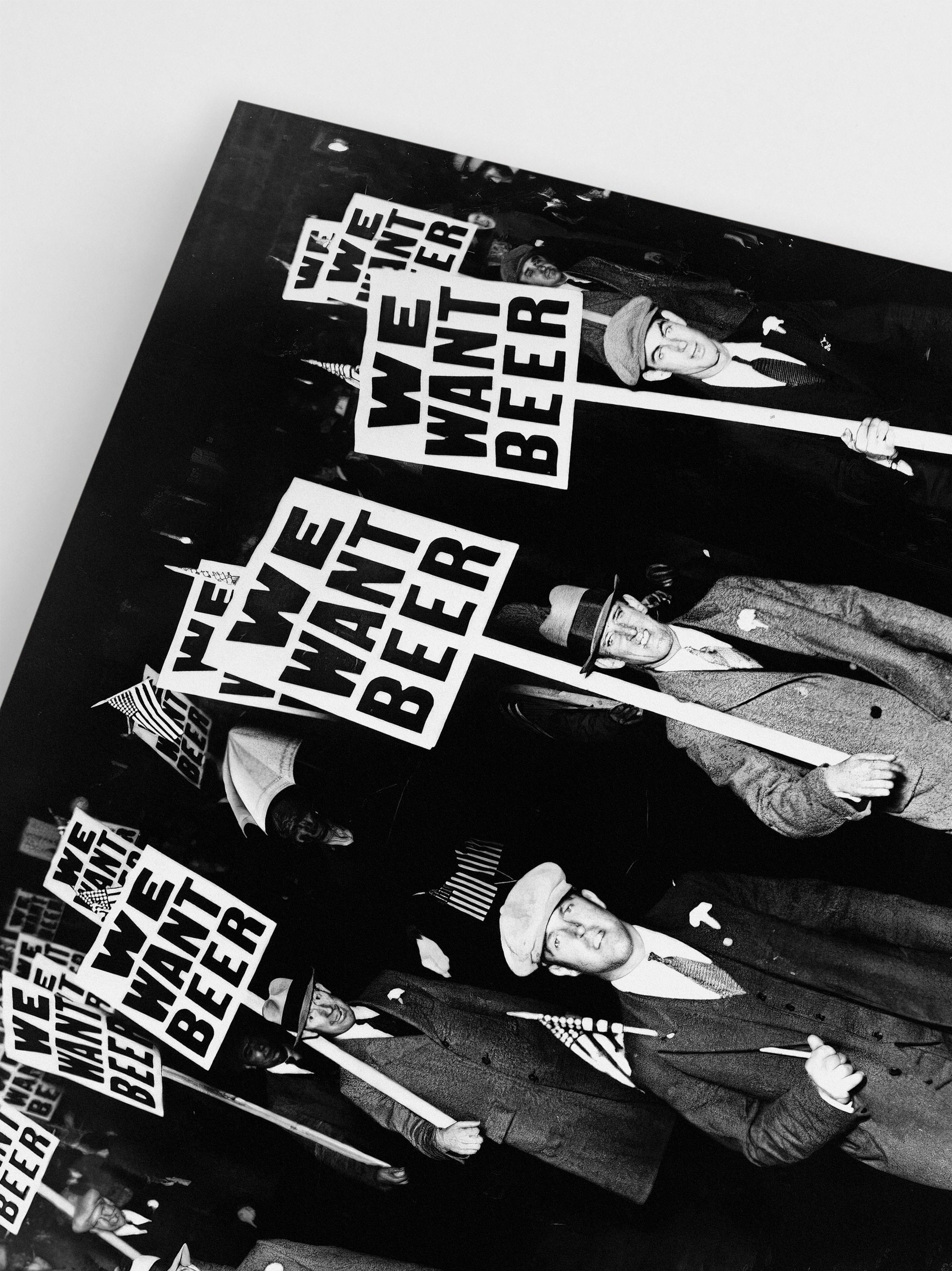 We Want Beer Poster, Bar Poster, Beer Lover, Beer Protest, Prohibition ...