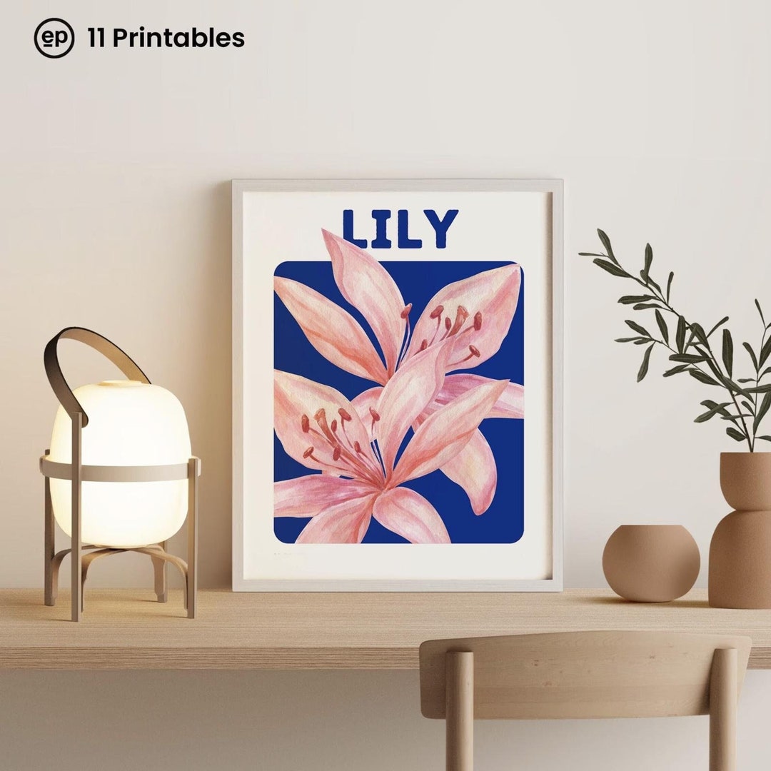 Lily Poster, Lily Art, Lily Flower, Lily Botanical, Flower Market ...