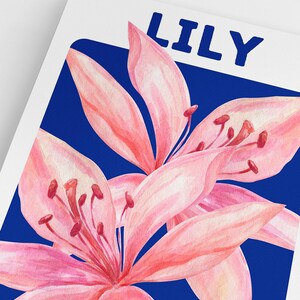 Lily Poster Lily Art Lily Flower Lily Botanical Flower - Etsy