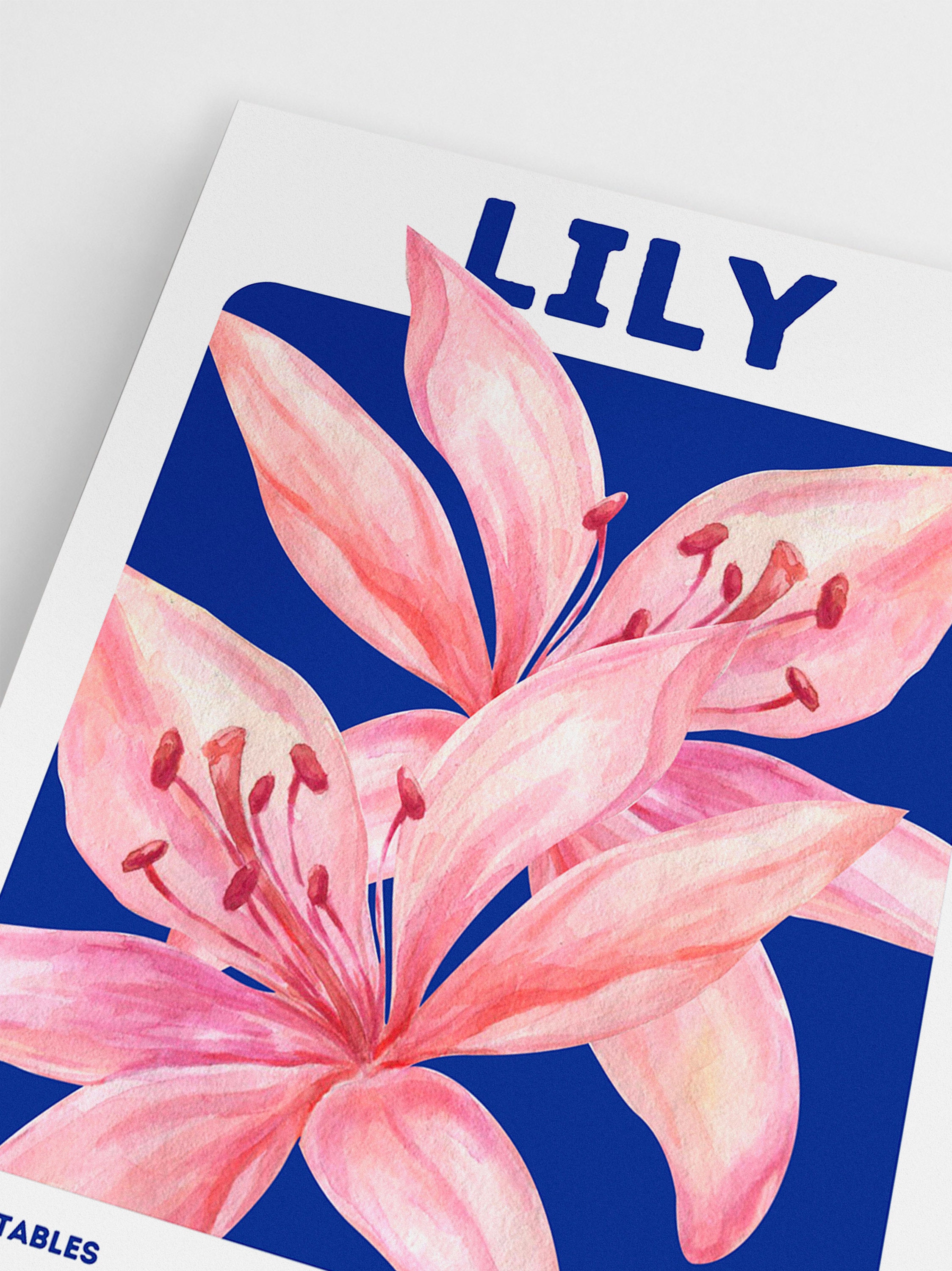 Lily Poster, Lily Art, Lily Flower, Lily Botanical, Flower Market ...