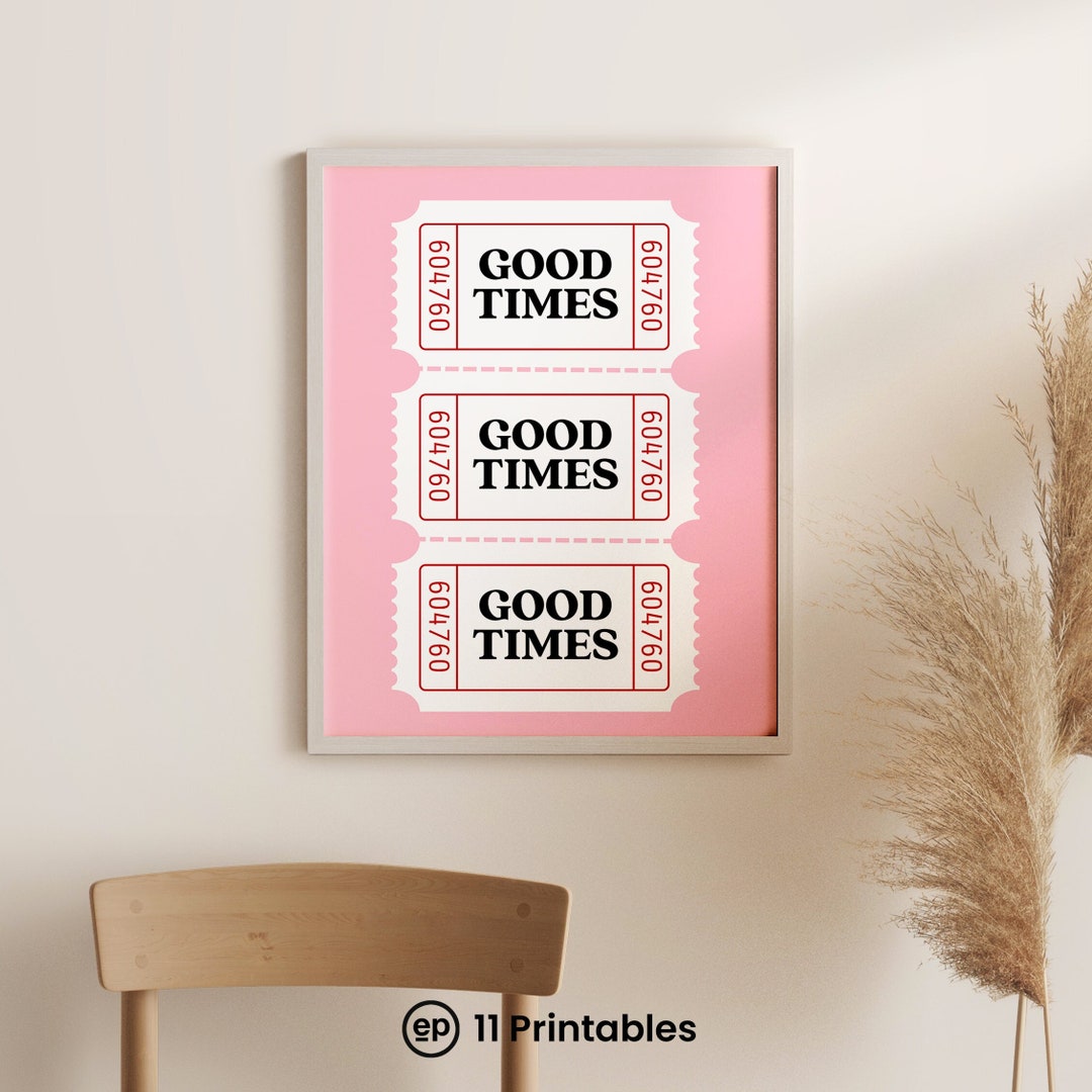 Pink Good Times Poster, Good Times Print, Good Times Wandkunst, Good ...