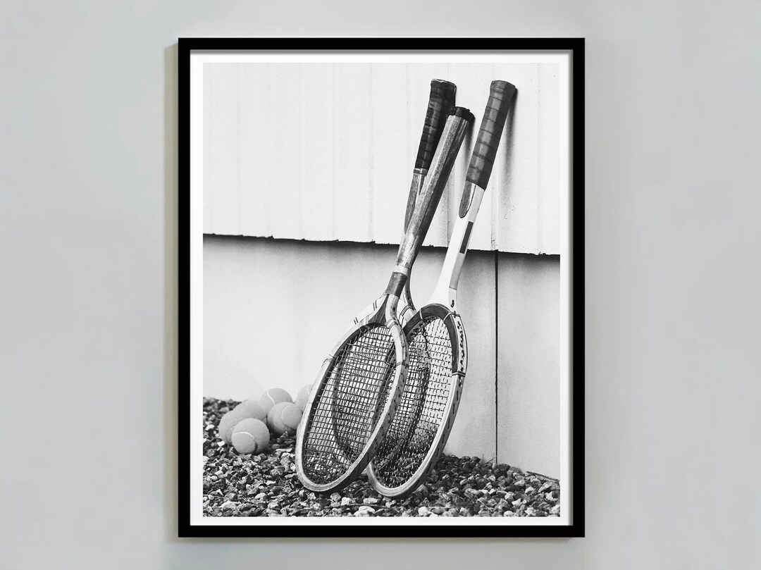Timeless Vintage Tennis Racket Poster, Tennis Poster, Beverly Hills Art ...