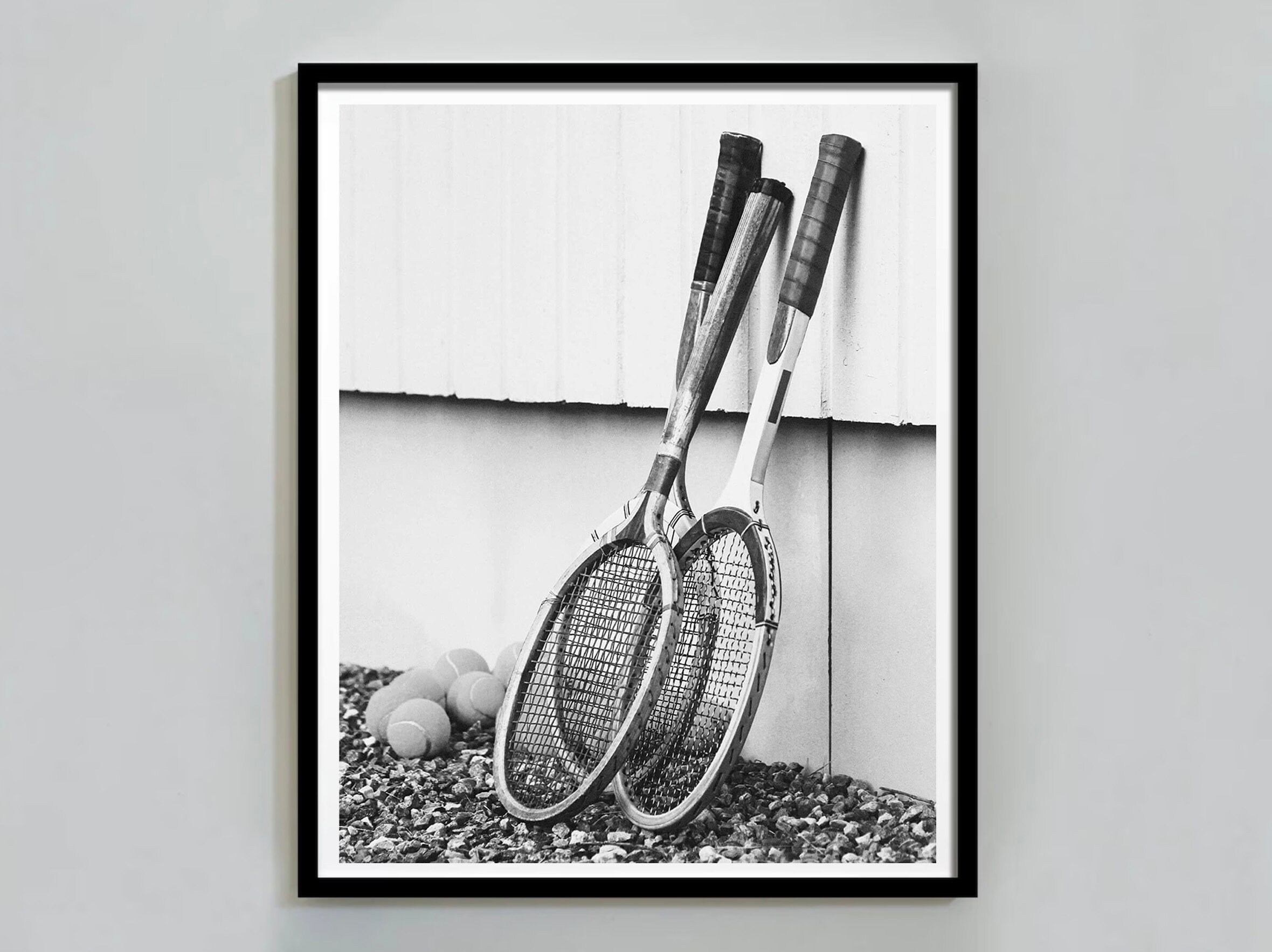 Timeless Vintage Tennis Racket Poster, Tennis Poster, Beverly Hills Art ...