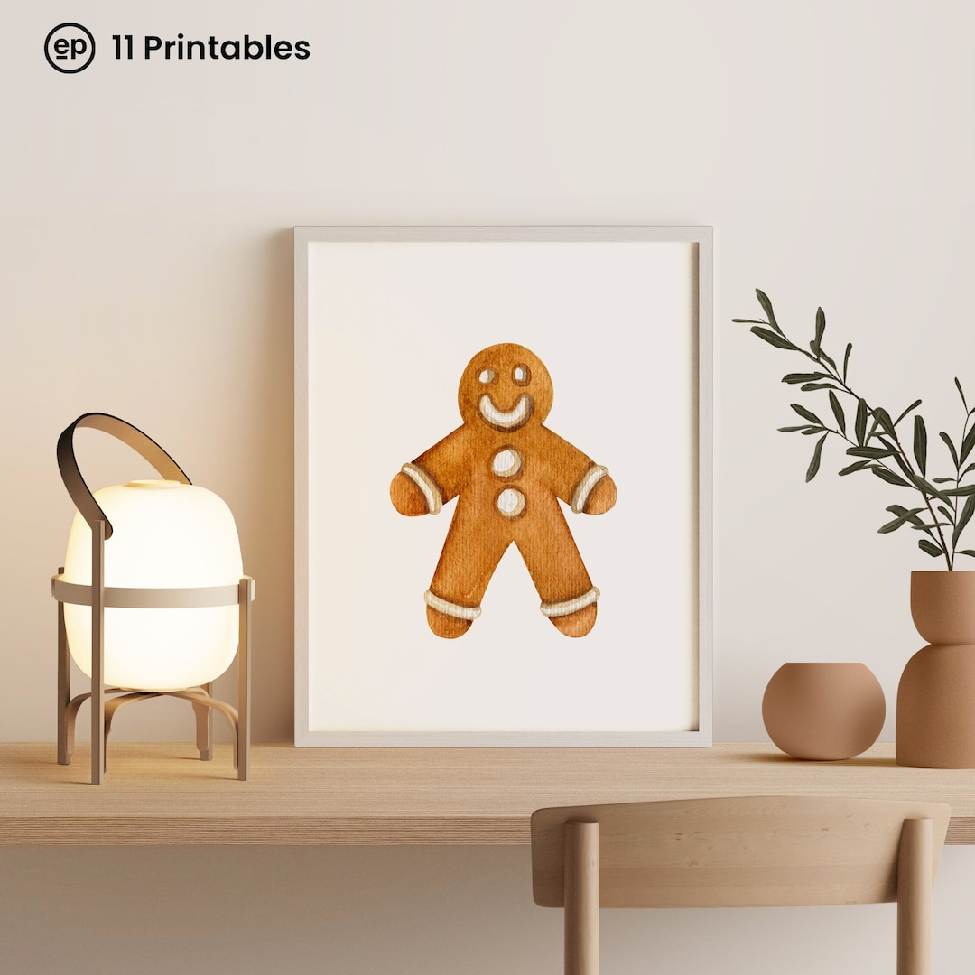 Gingerbread Man, Christmas Poster, Christmas Cookie, Christmas ...