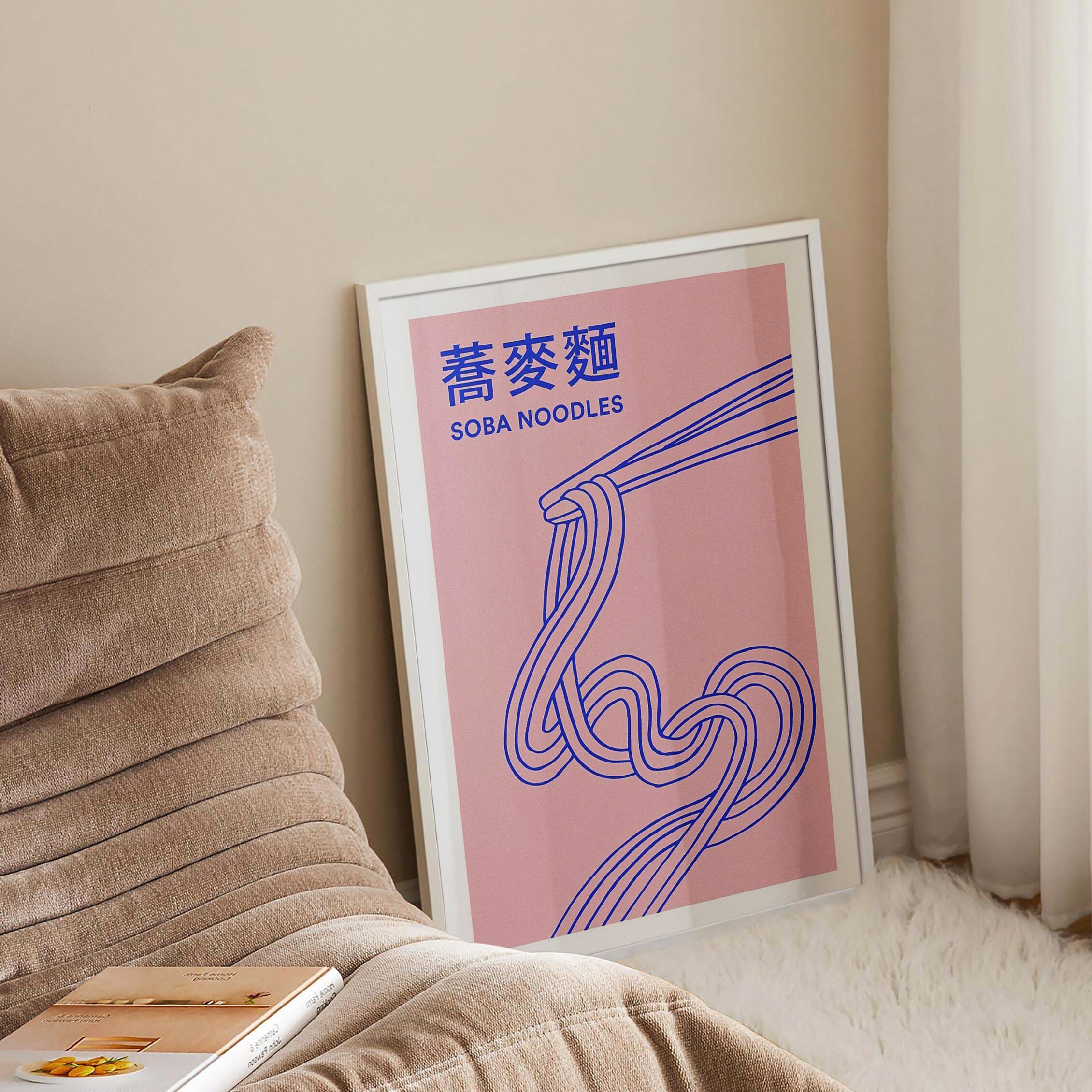 Japanese Soba Noodles Poster Japanese Food Poster Japanese - Etsy