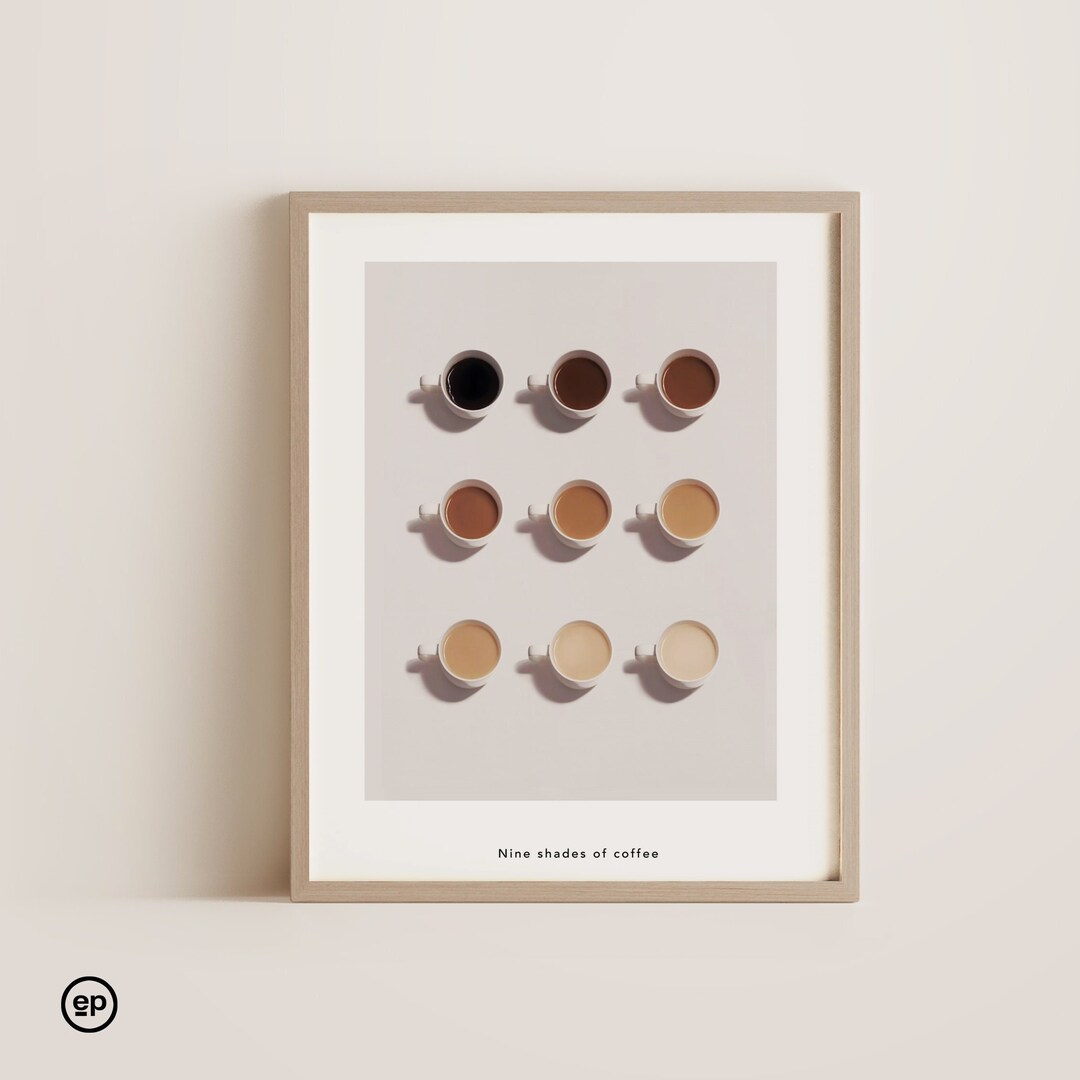Coffee Print, Shades of Coffee Print, Shades of Coffee Poster, Coffee ...