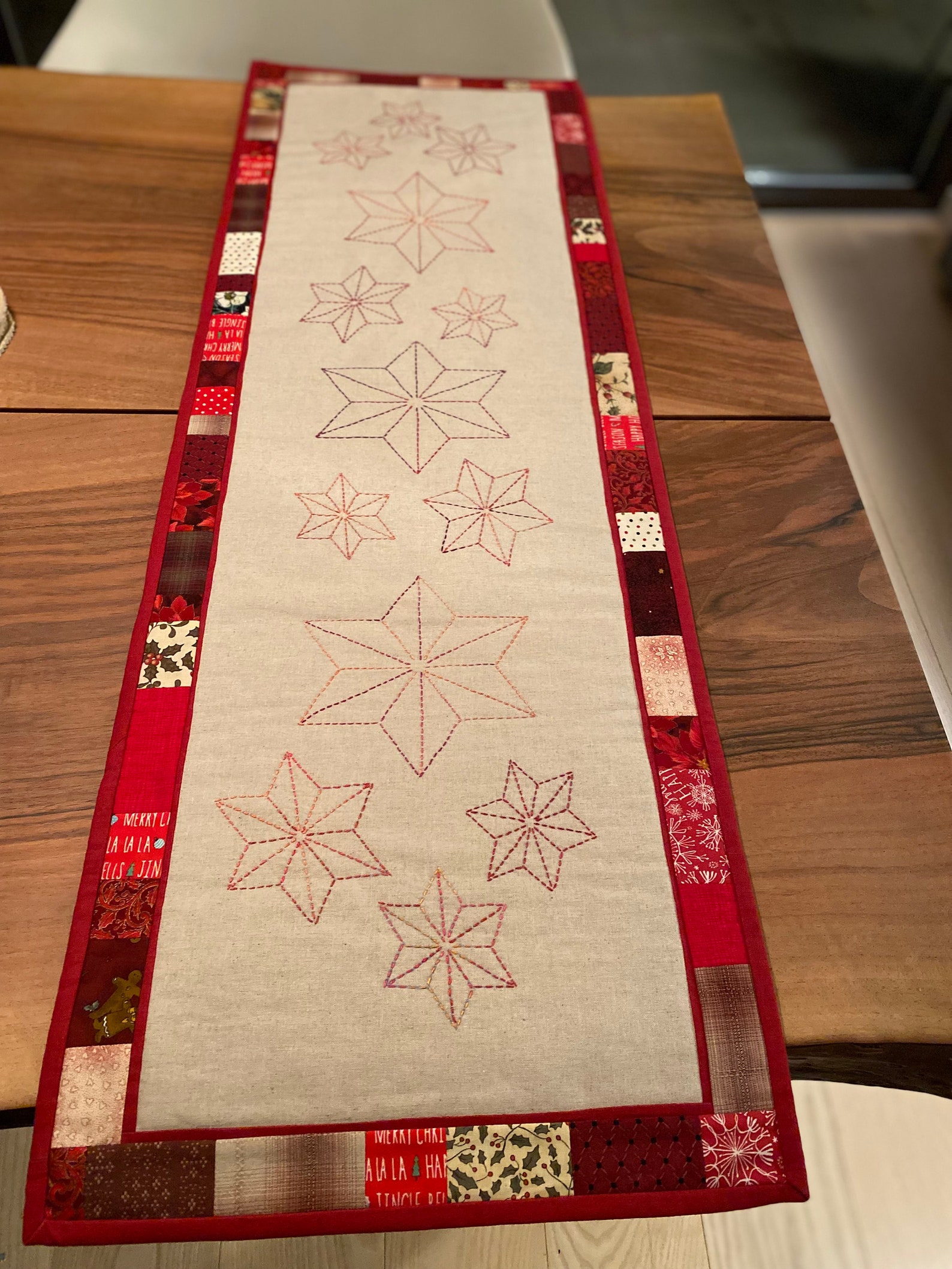 Sashiko Christmas Star Project for Mobile and Table Runner by Naumann ...