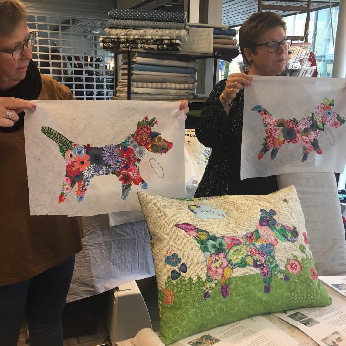 Pattern for Dog Fabric Collage by Naumann, PDF Pattern for Instant ...