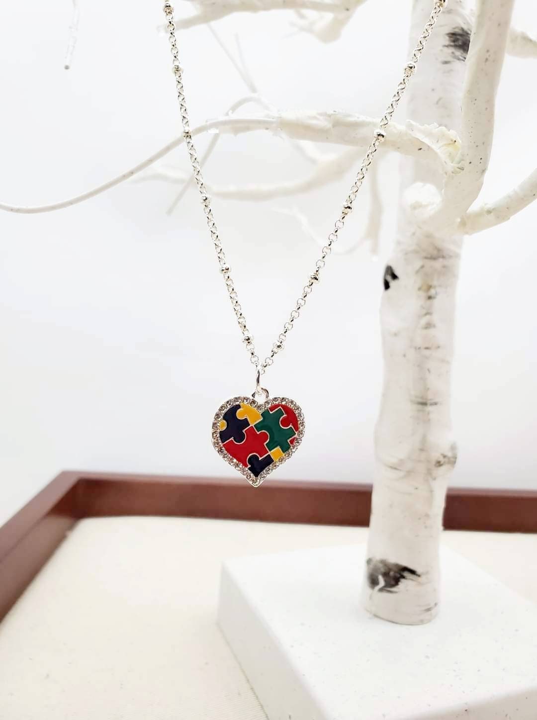 Autism Necklace/ Autism Jewelry / Autism Awareness / Necklace / Puzzle ...