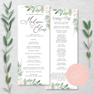 Printable Wedding Program Boho Wedding ProgramWedding | Etsy