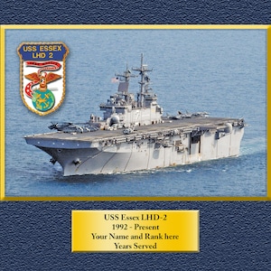 USS Trippe FF-1075 Custom Personalized 8.5 X 11.0 Print of US Navy ...