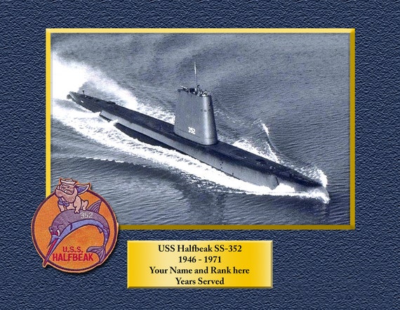 USS HALFBEAK SSS352 Custom Personalized 8.5 X 11 Print of US | Etsy