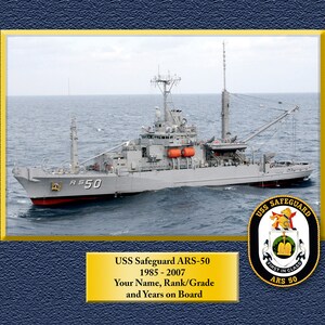 USS Safeguard ARS-50 8.5 X 11 Print of US Navy Ships Unique Gift Idea ...