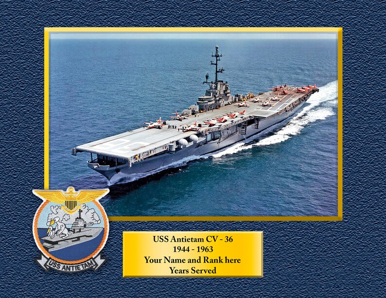 USS ANTIETAM CV36 Custom Personalized 8.5 X 11 Print of US - Etsy Singapore