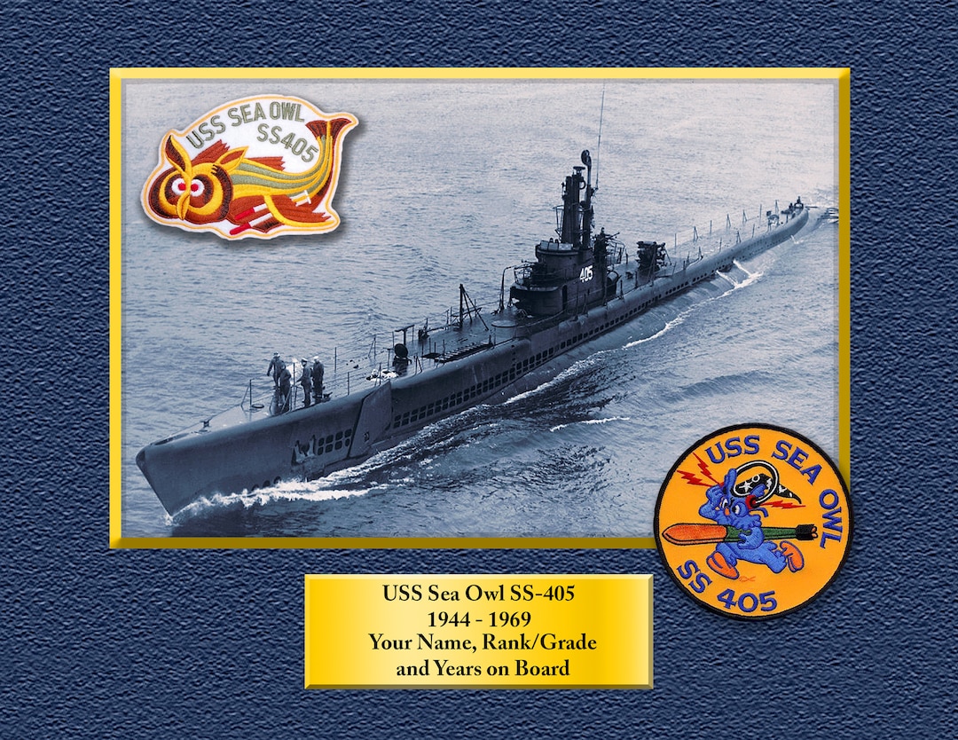 USS Sea Owl SS-405 Custom Personalized 8.5 X 11 Print of US Navy Ships ...