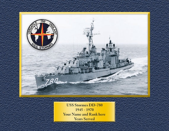 USS Stormes DD-780 Custom Personalized 8.5 X 11 Print of US - Etsy