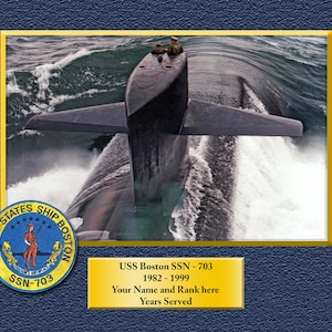 USS Thomas A. Edison SSBN-610 Custom Personalized 8.5 X 11 Print of US ...