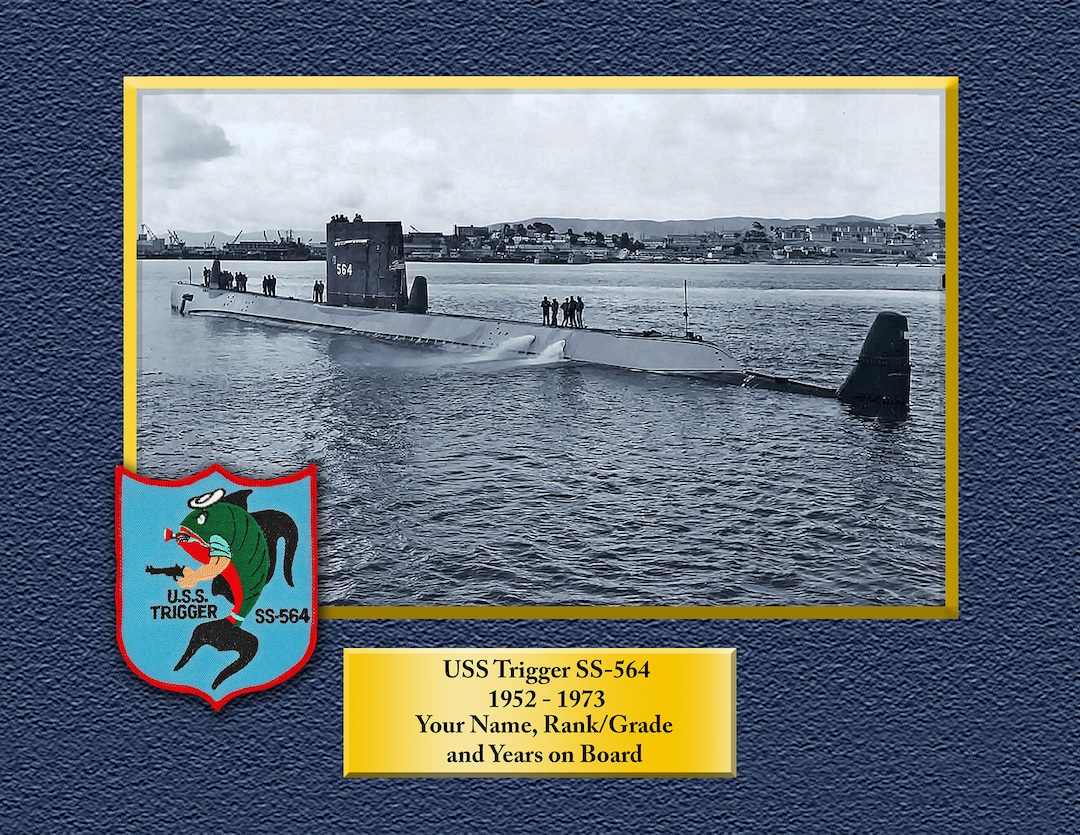 USS Trigger SS-564 Custom Personalized 8.5 X 11 Print of US Navy Ships ...