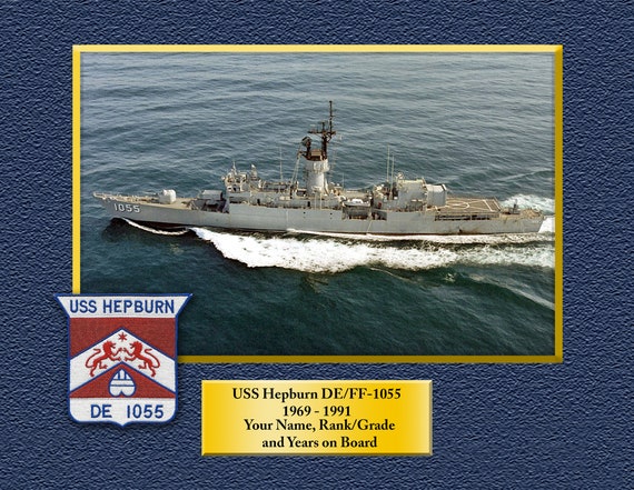 USS Hepburn De/ff-1055 Custom Personalized 8.5 X 11 Print of | Etsy
