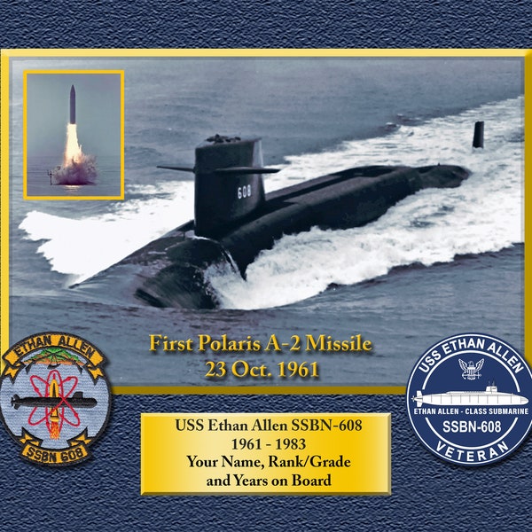 Ssbn 608 Ethan Allen - Etsy