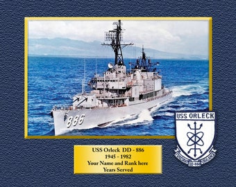 USS Willis A. Lee DL-4 Custom Personalized 8.5 X 11 Print of | Etsy