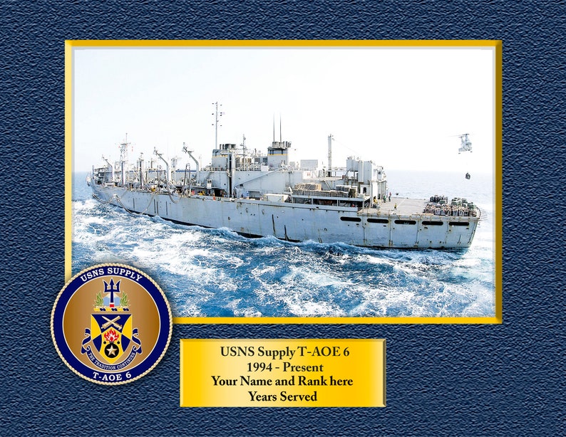 USNS Supply T-AOE 6 Custom Personalized 8.5 X 11 Print of US - Etsy
