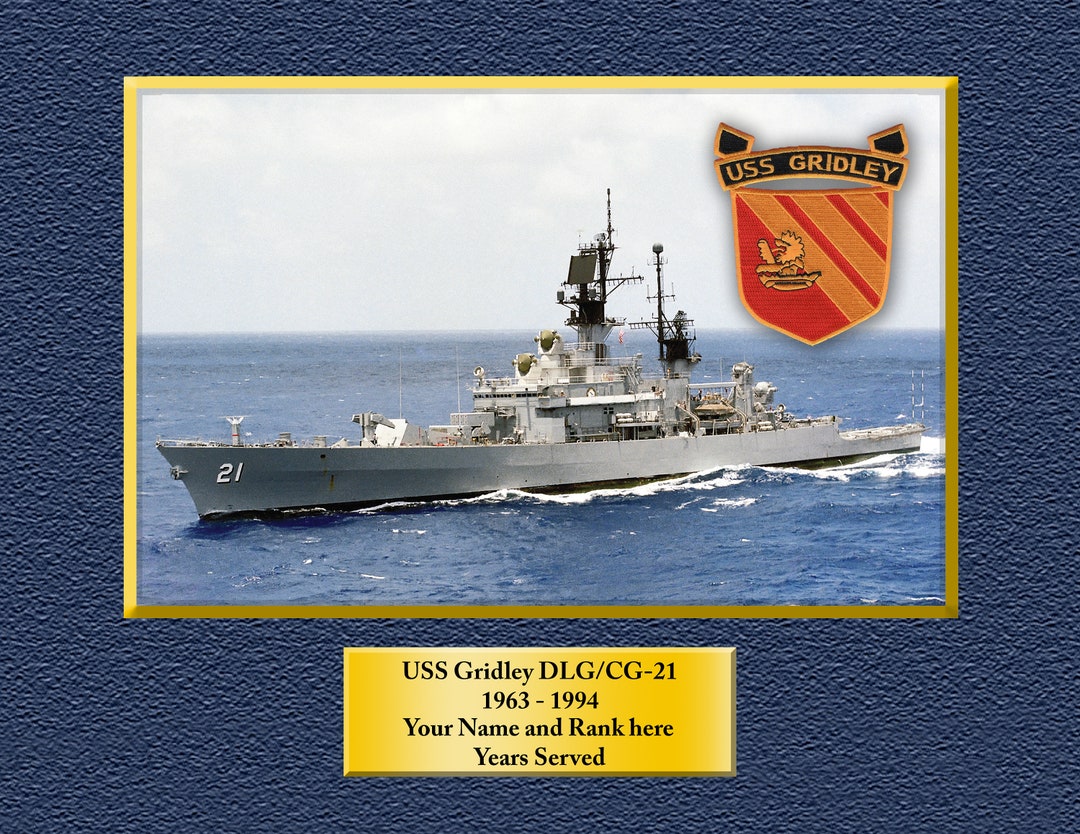 USS Gridley DLG/CG21 Custom Personalized 8.5 X 11 Print of US Navy ...
