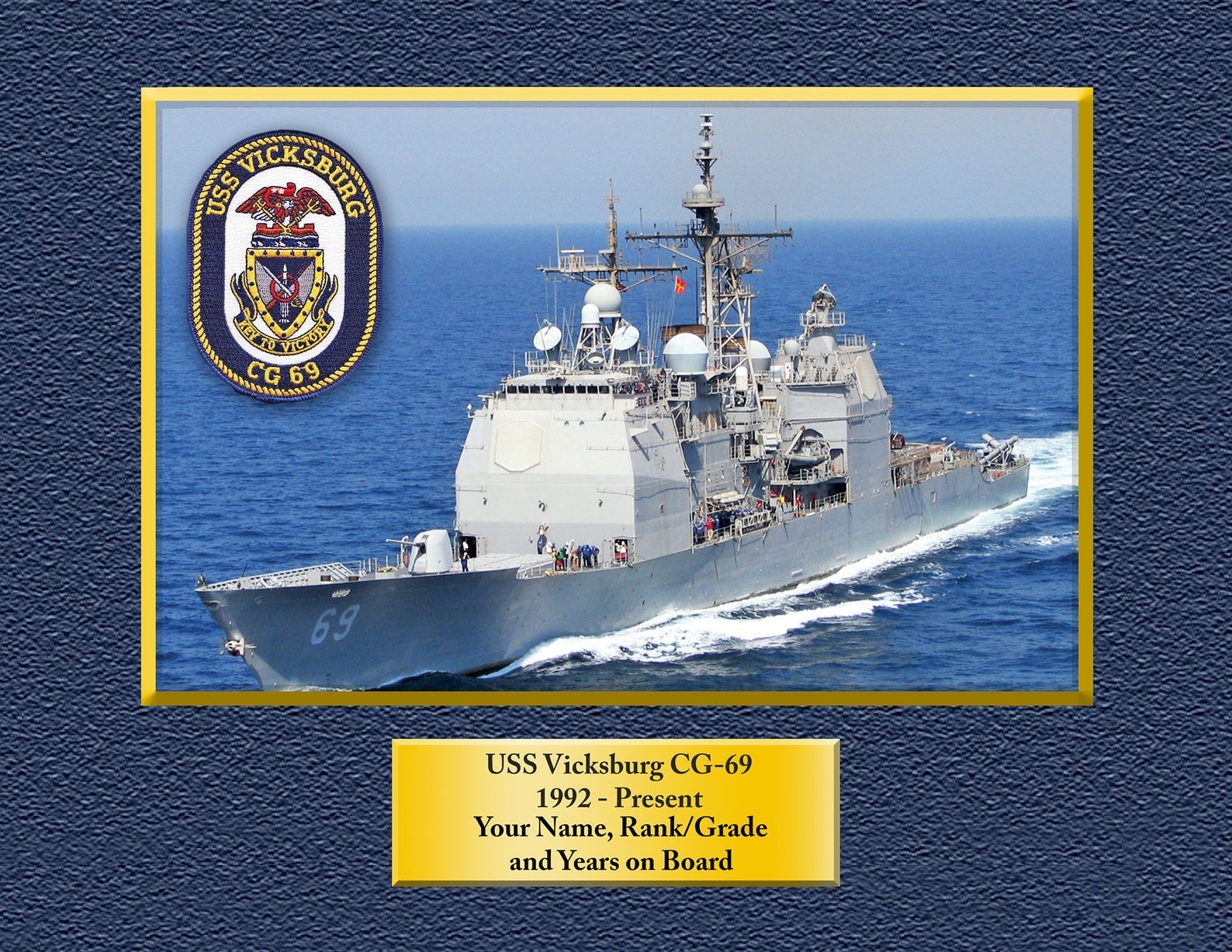 USS Vicksburg CG-69 Custom Personalized 8.5 X 11 Print of US - Etsy