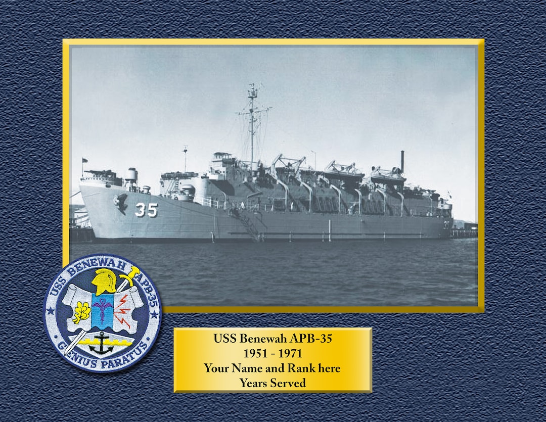 USS Benewah APB35 Custom Personalized 8.5 X 11 Print of US Navy Ships ...