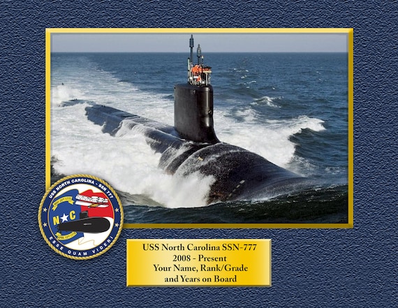 USS North Carolina SSN-777 Custom Personalized 8.5 X 11 Print | Etsy